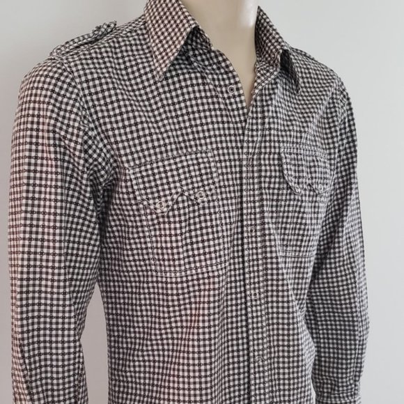 Veneziano | Shirts | Final Sale Mens Italian 97s Shirt M Black White ...